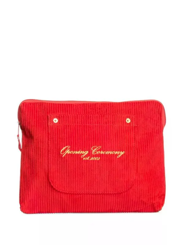 Opening Ceremony Corduroy Patch-pocket Clutch