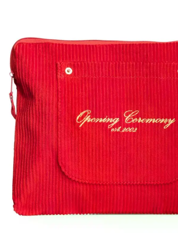 Opening Ceremony Corduroy Patch-pocket Clutch