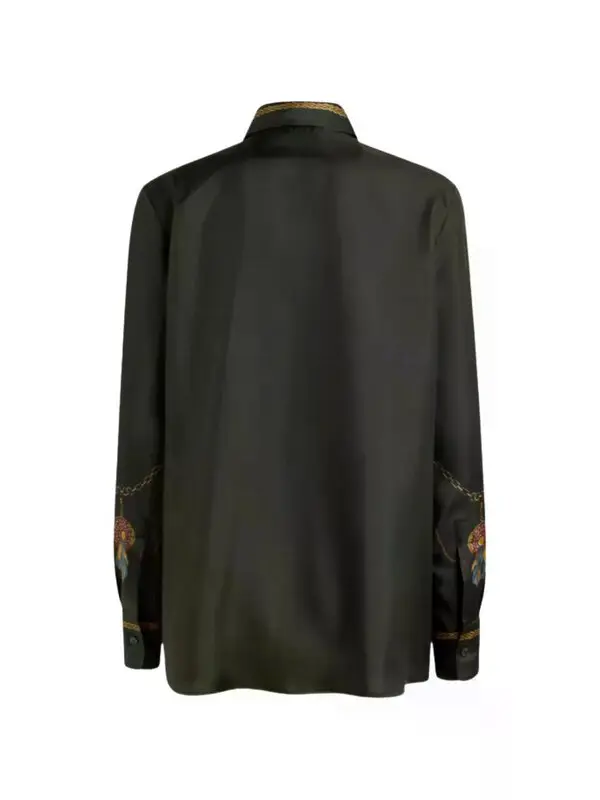 Etro Graphic-print Long-sleeve Shirt