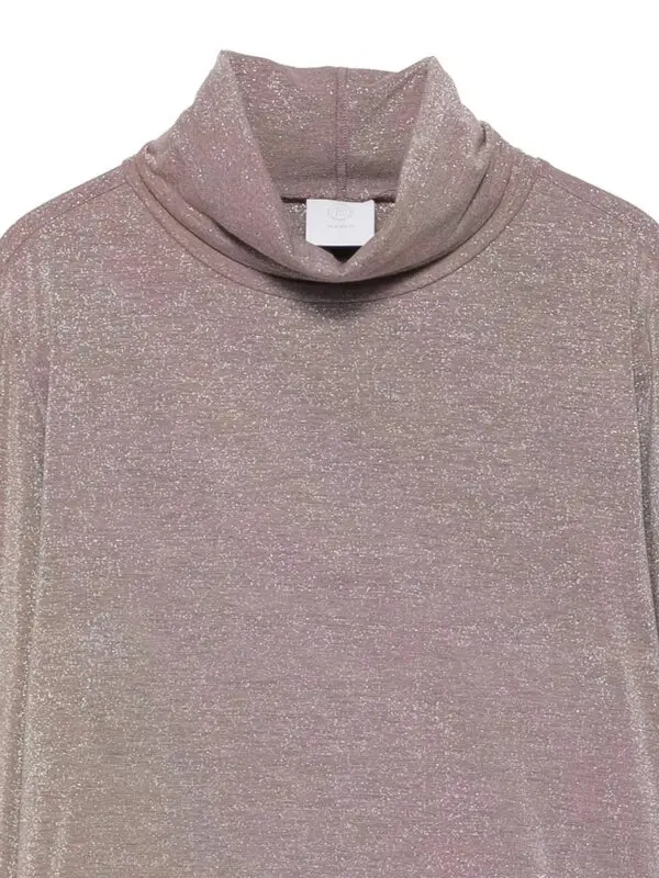 Bogner Silva Metallic Roll-neck Top