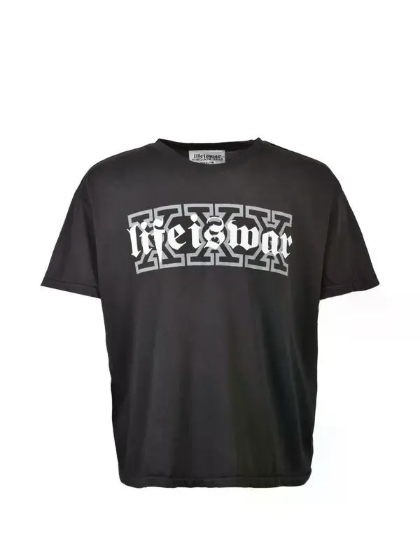 LIFEISWAR Logo-print Boxy-fit T-shirt