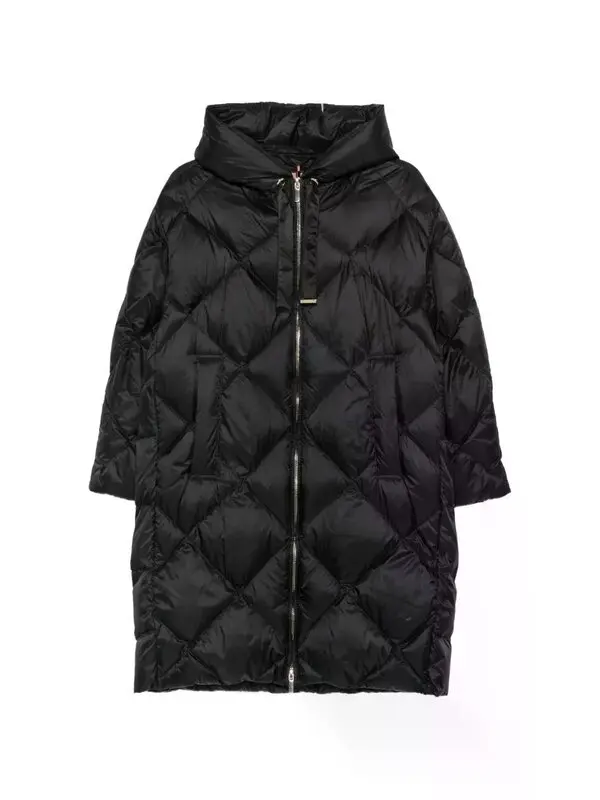 Max Mara Quilted Hooded Jacket - Black