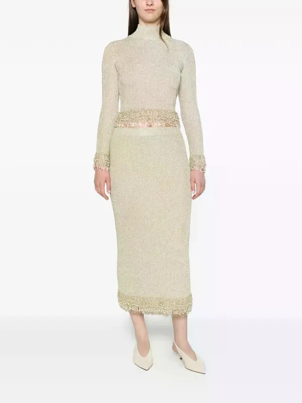 Simkhai Zeni Pearl Fringe Skirt
