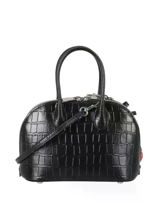 SELF-PORTRAIT Embossed Leather Mini Bag - Black