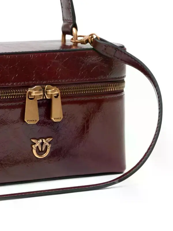 Pinko Small Crossbody Bag In Glossy Leather