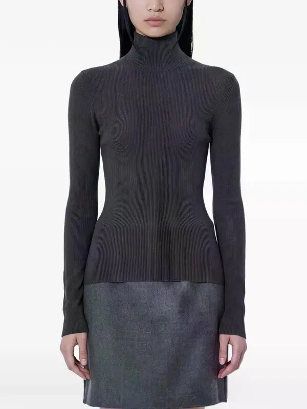 Max Mara Ribbed-knit Turtleneck Sweater