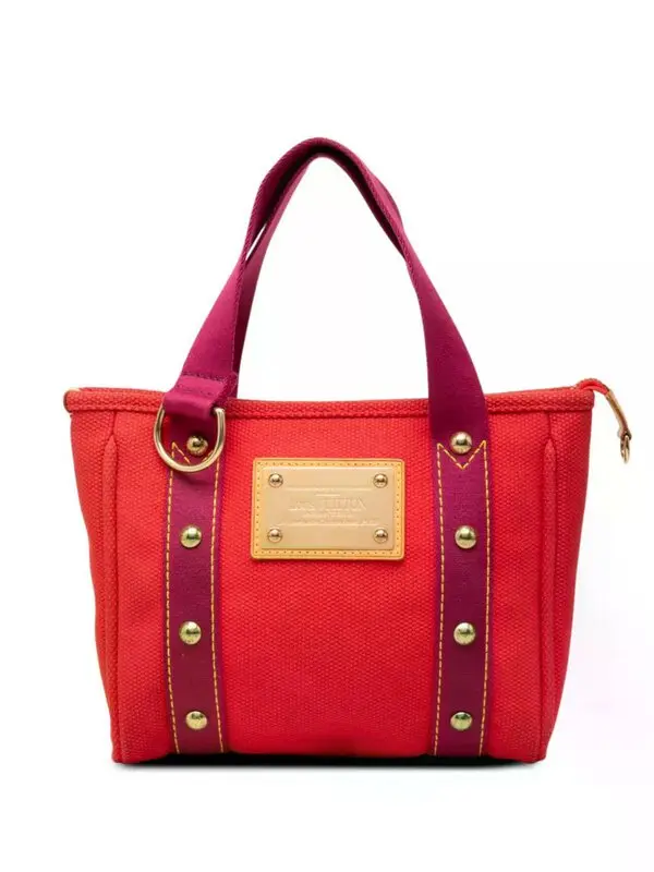 LOUIS VUITTON 2005 Antigua Cabas Pm Handbag - Red