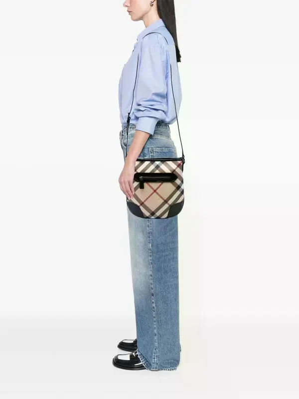 Burberry 2000-2017 Supernova Check Coated Canvas Dryden Crossbody Bag