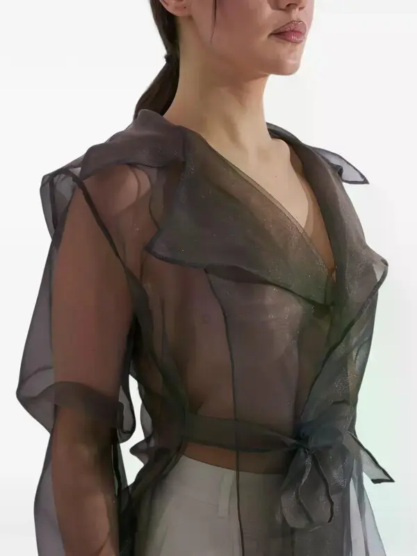 TESSITURA Sheer-finish Oversized Blazer