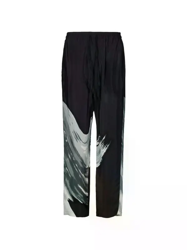 TESSITURA Monochrome-print Straight Trousers