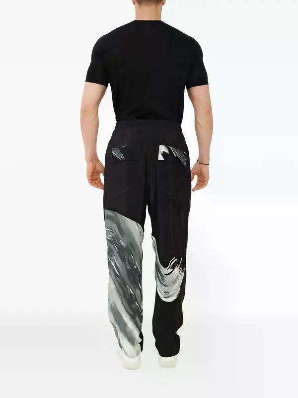 TESSITURA Monochrome-print Straight Trousers