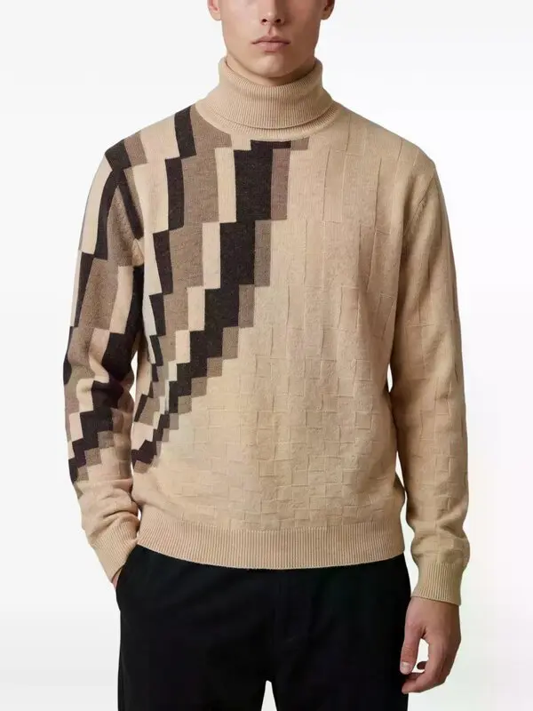 VERSUS Geometric-pattern Roll-neck Sweater