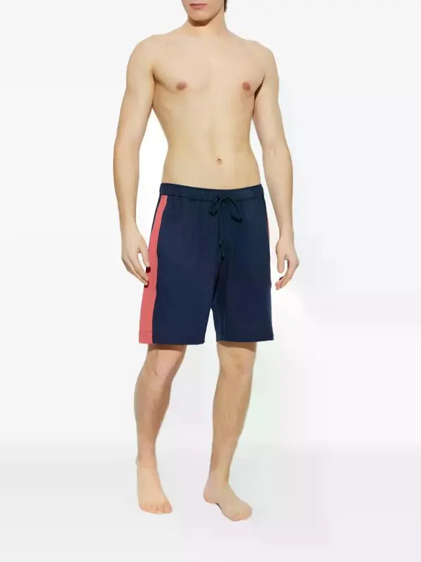 Hanro Drawstring Side-stripe Shorts - Blue