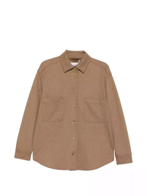 Max Mara Herringbone Patch-pocket Jacket - Brown