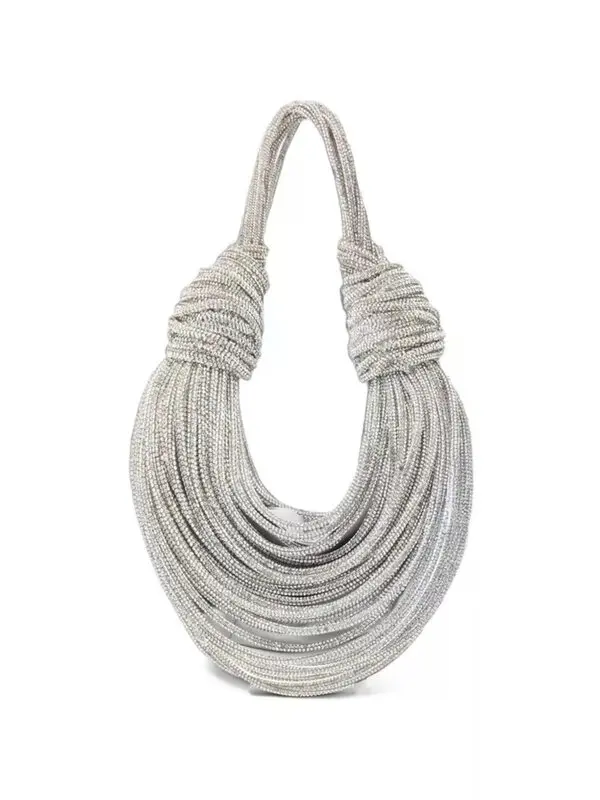 TWENTY FOURHAITCH Tome Crystal-embellished Knotted Tote Bag - Silver