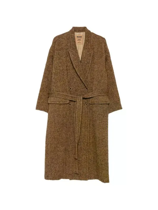 UMA WANG Cicero Double-breasted Coat - Brown