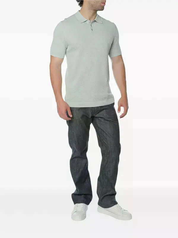 DRYKORN Triton Textured-knit Polo Shirt - Grey