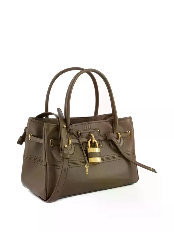 Chloé Padlock-detail Leather Tote Bag - Brown