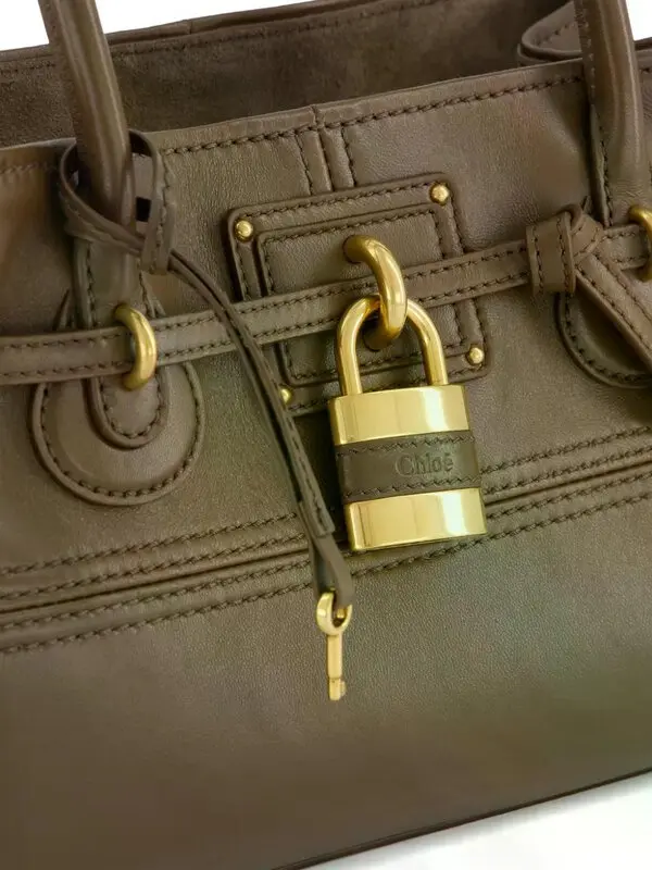 Chloé Padlock-detail Leather Tote Bag - Brown