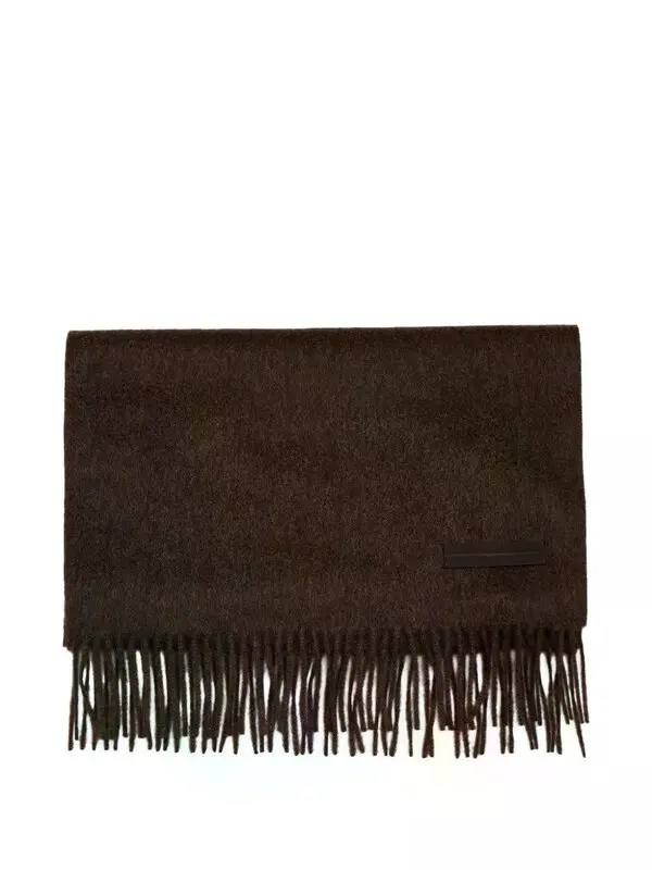 Zegna Fringed Cashmere Scarf - Brown