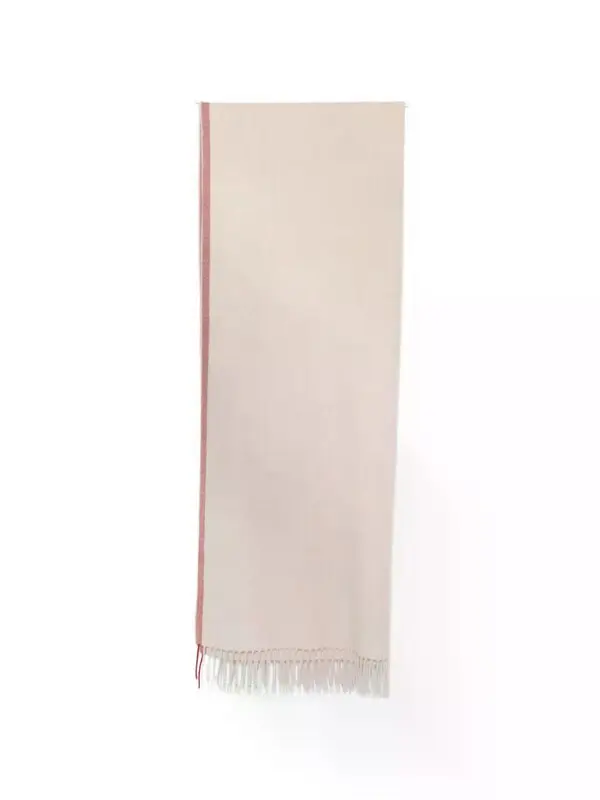 Brunello Cucinelli Fringed Cashmere Scarf - Neutrals