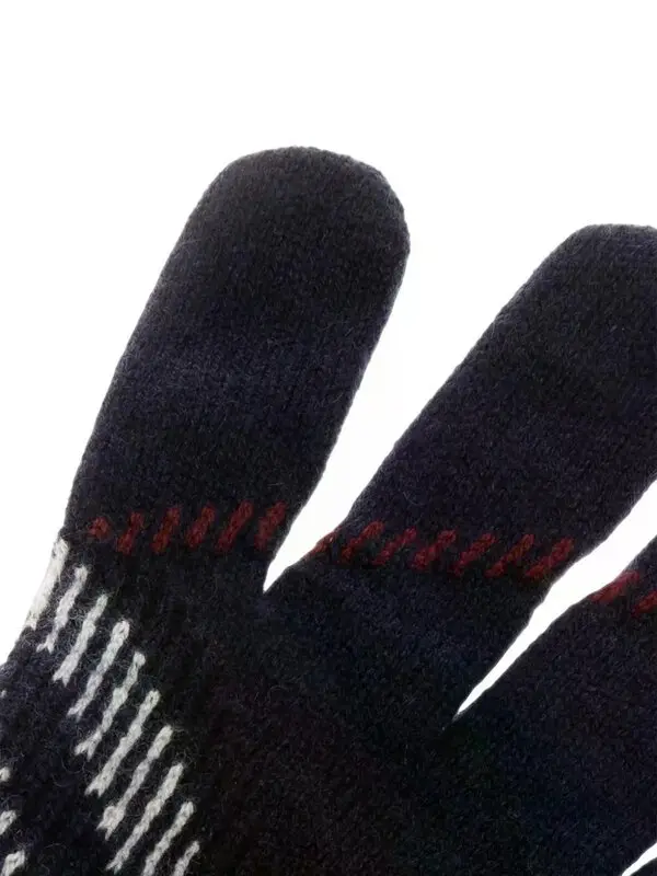 Burberry Check Cashmere Blend Gloves