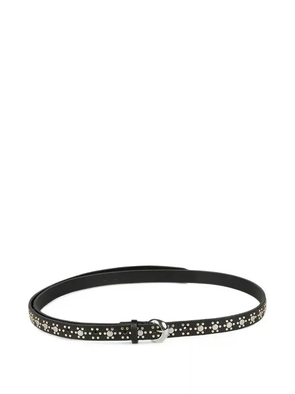 Orciani Studded Leather Belt - Black