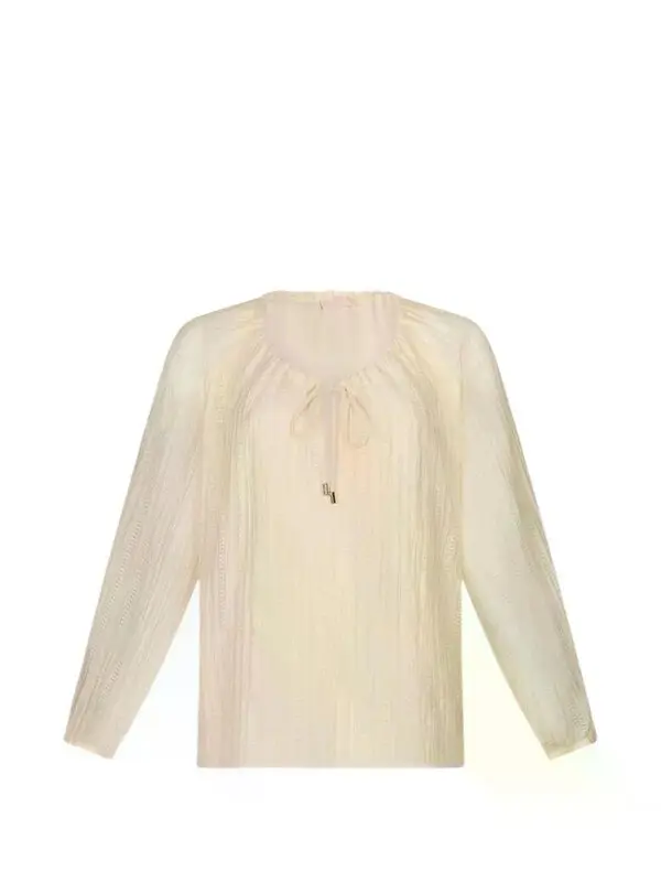 Liu Jo Sheer Vertical-stripe Blouse - Neutrals