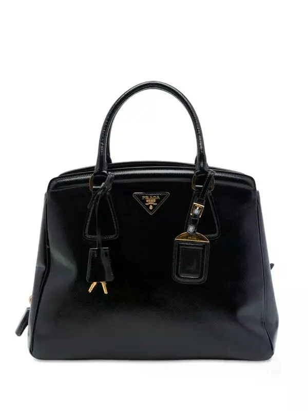 Prada 2015-2026 Medium Saffiano Vernice Parabole Tote Bag