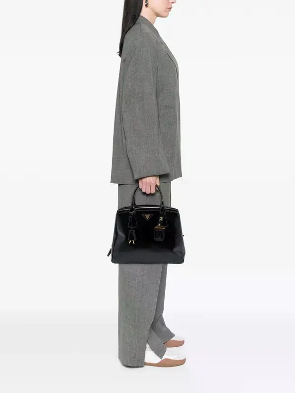 Prada 2015-2026 Medium Saffiano Vernice Parabole Tote Bag