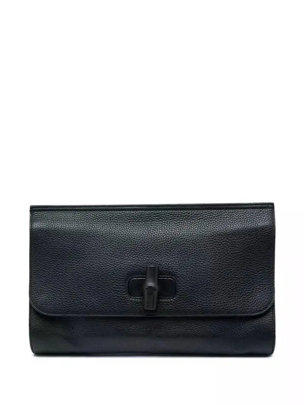 Gucci 2016-2026 Calfskin Bamboo Daily Clutch Bag