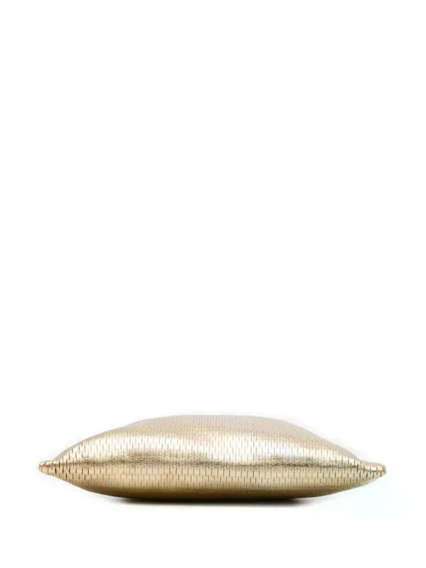Prada 2000-2013 Metallic Calfskin Woven Slit Patterned Handbag
