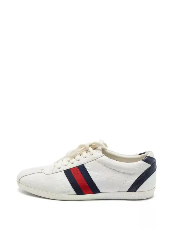 Gucci Guccissima Web Sneakers - White