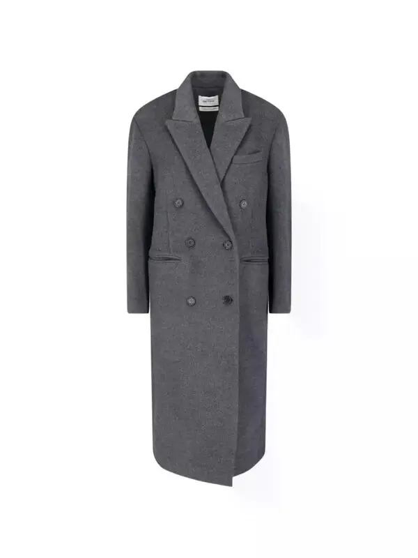 LOW CLASSIC Double-breasted Peak-lapel Coat