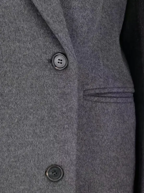 LOW CLASSIC Double-breasted Peak-lapel Coat