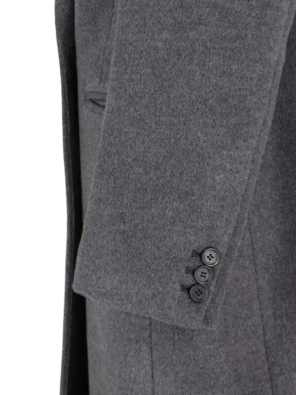 LOW CLASSIC Double-breasted Peak-lapel Coat