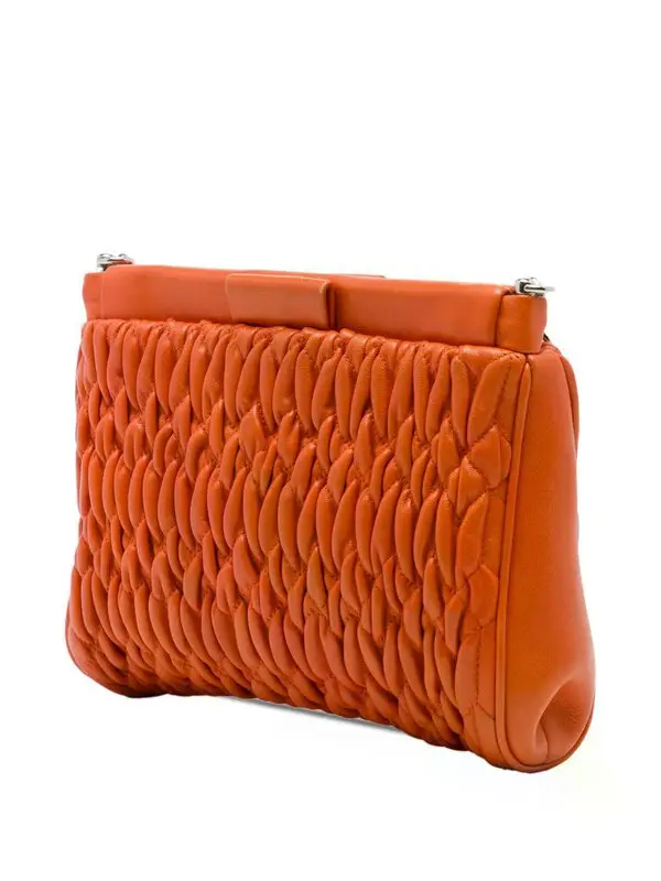 Miu Miu 2010-2026 Matelasse Nappa Frame Clutch With Strap Crossbody Bag