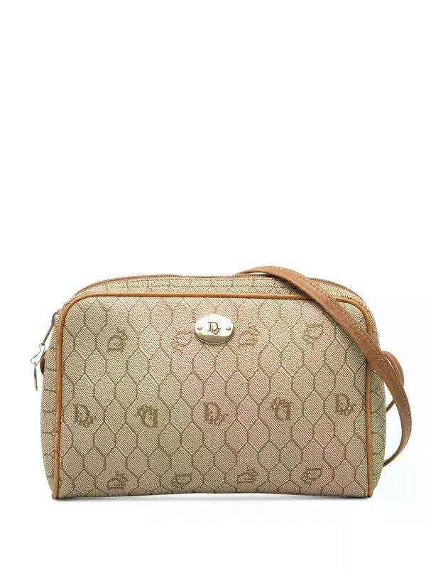 Dior 20th Century Honeycomb Coated Canvas Crossbody Bag - Neutrals