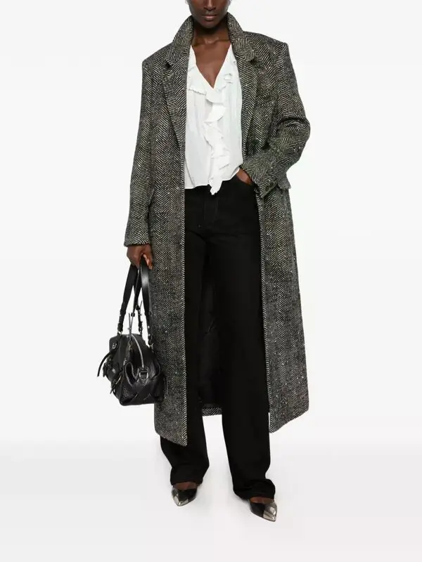 Isabel Marant Étoile Ealine Herringbone-pattern Wool Coat