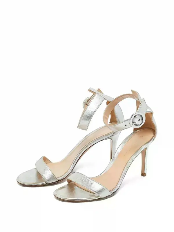 GIANVITO ROSSI Ankle-strap Sandals - Silver