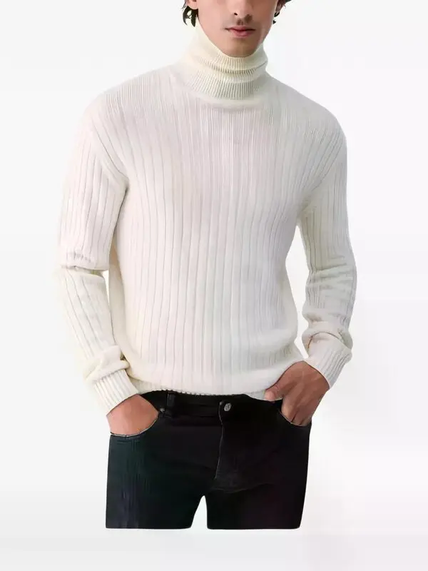 Liu Jo Wool And Cashmere Turtleneck Sweater - White