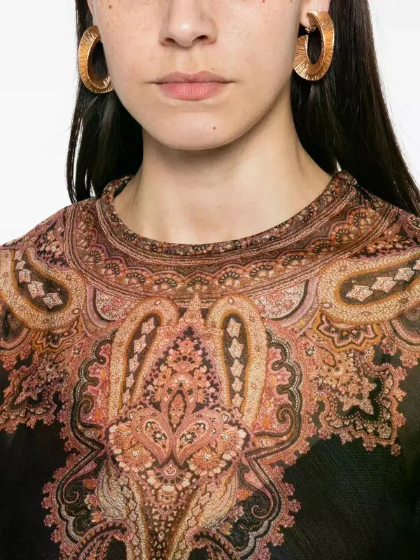 Zimmermann Paisley-print Belted Maxi Dress