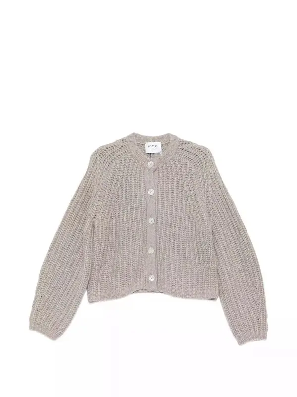 FTC Chunky-knit Buttoned Cardigan - Grey