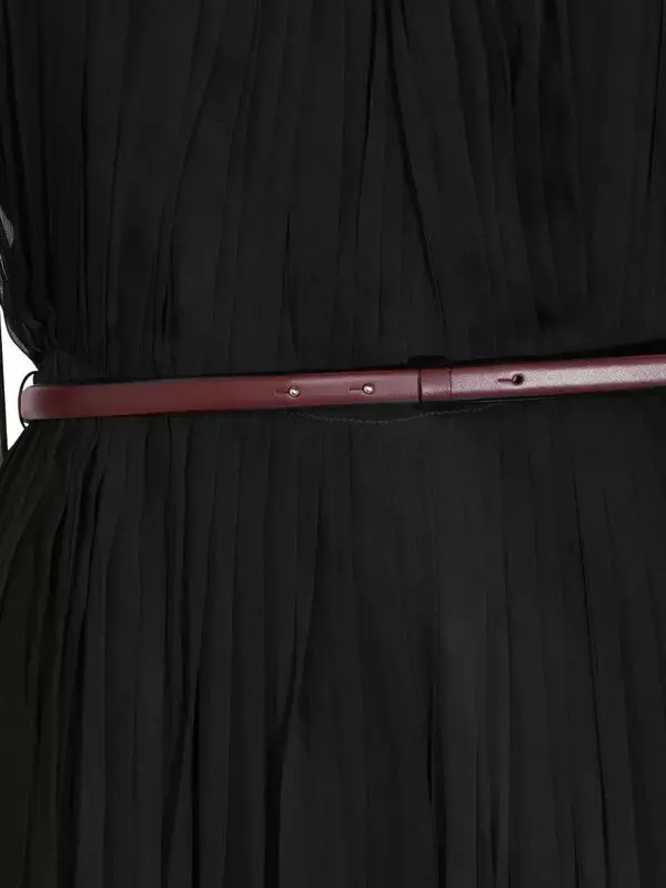 Max Mara Belted Pleated-detail Maxi Dress