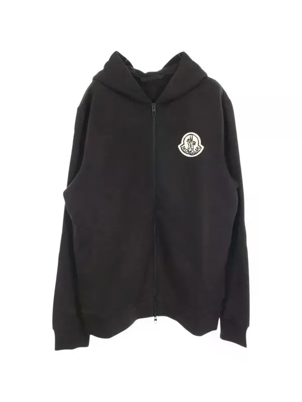 Moncler 2020's Logo Patch Zip-up Hoodie