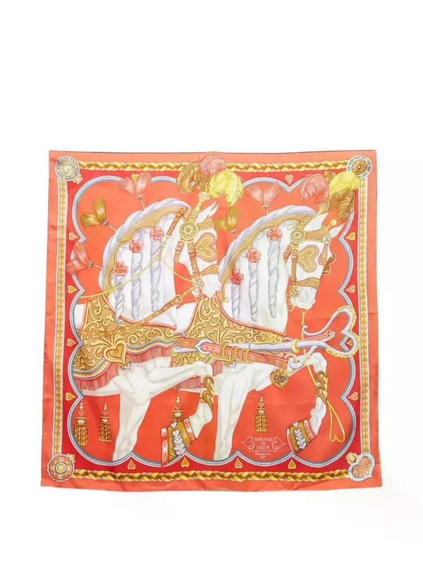 Hermès Harnais De Coeur Scarf