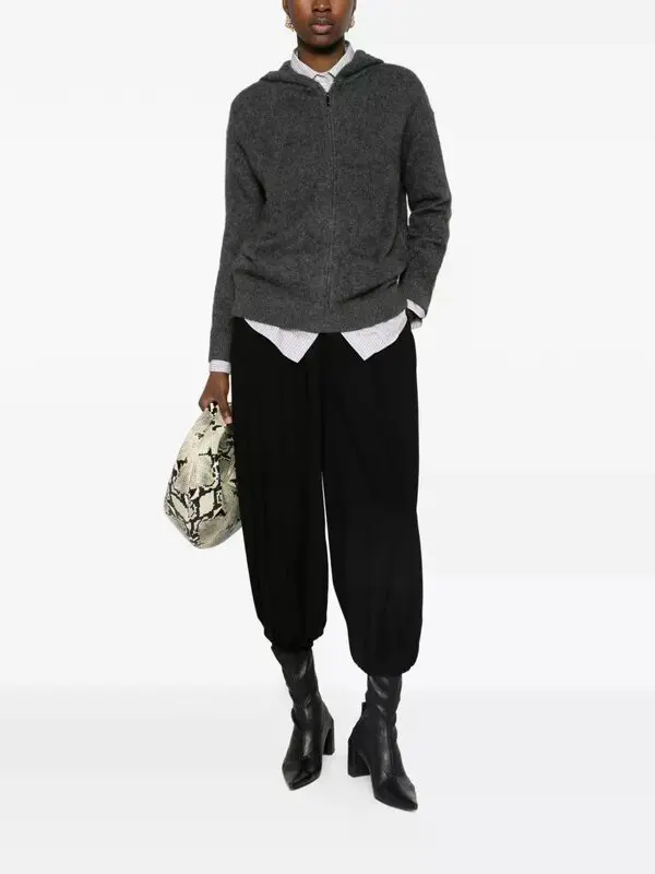 Max Mara Zip-up Hooded Cardigan