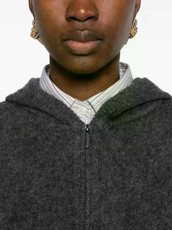 Max Mara Zip-up Hooded Cardigan