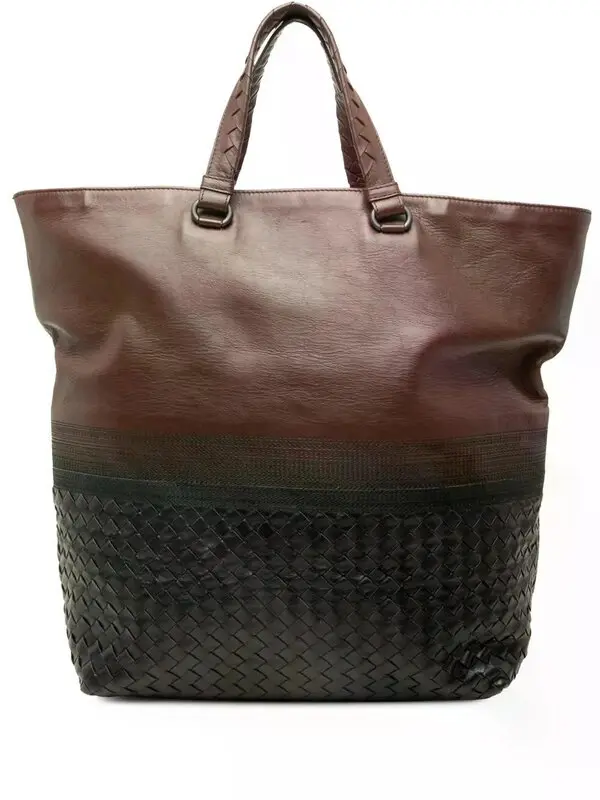 Bottega Veneta 2012-2026 Bicolor Nappa Intrecciato Tote Bag