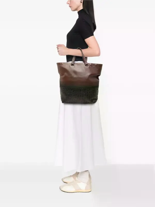 Bottega Veneta 2012-2026 Bicolor Nappa Intrecciato Tote Bag